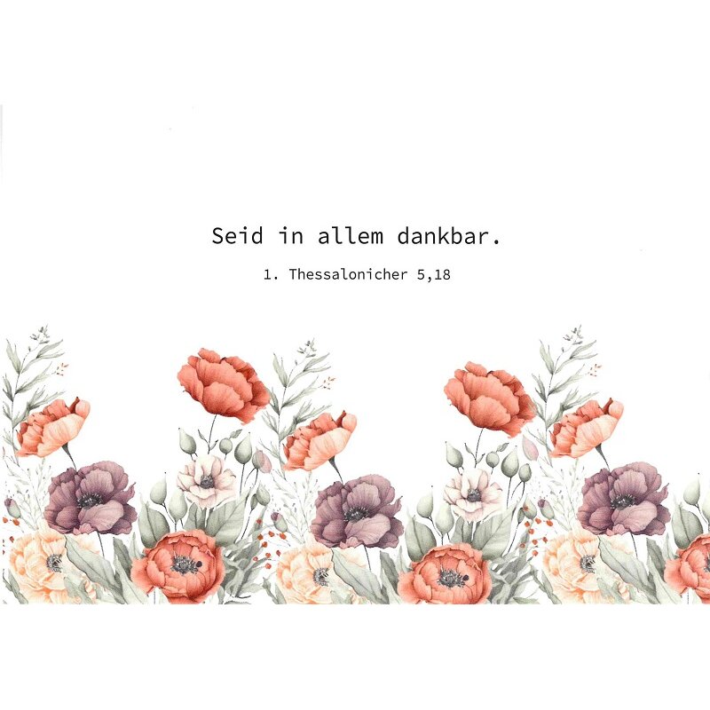 Postkarte - Seid in allem dankbar, 1,10
