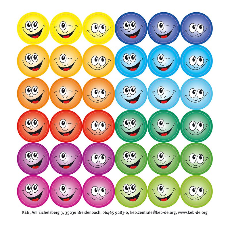 Aufkleber - Smileys, 0,60